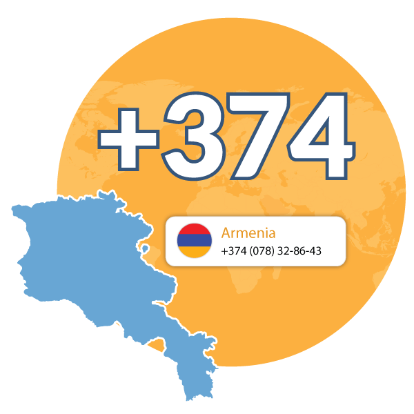 Armenia Phone Numbers +374 | Get a Armenia Virtual Number