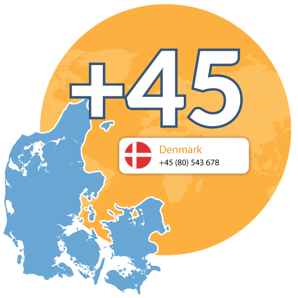 Get Denmark Virtual Phone Numbers | Global Call Forwarding